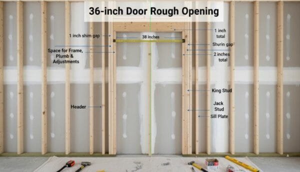 Rough Opening for a 36-Inch Door: Sizes, Framing & Installation ...