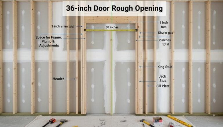 Rough Opening For A 36 Inch Door Sizes Framing Installation